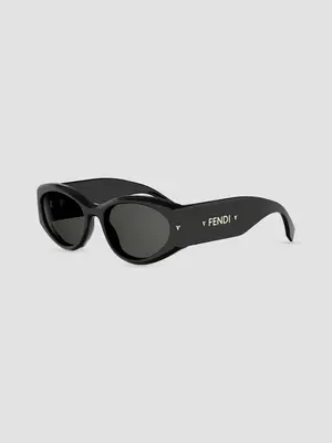 Fendi Screen 57mm Oval Sunglasses - Black