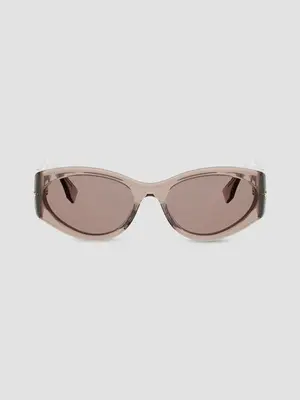 Fendi Screen 57mm Oval Sunglasses - Medium Brown