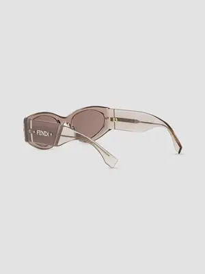 Fendi Screen 57mm Oval Sunglasses - Medium Brown