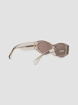 Fendi Screen 57mm Oval Sunglasses - Medium Brown