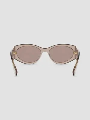 Fendi Screen 57mm Oval Sunglasses - Medium Brown