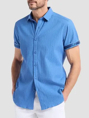 Robert Graham Thresher Seersucker Short-sleeve Shirt