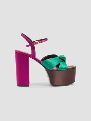 Valentino Garavani 125mm Sandals With Crasher Platform In Satin