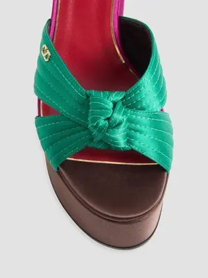 Valentino Garavani 125mm Sandals With Crasher Platform In Satin