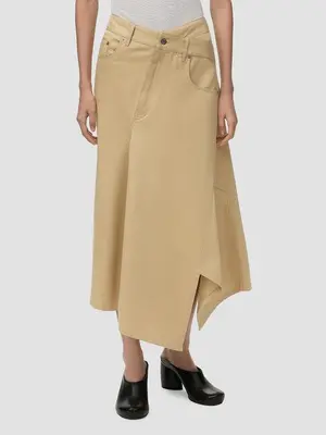 Loewe Denim Asymmetric-hem Midi Skirt