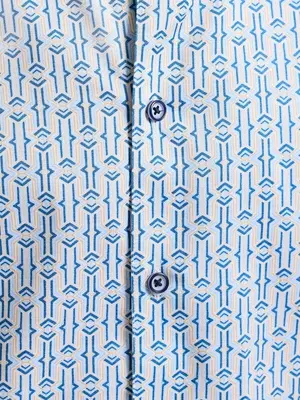 Robert Graham Napier Printed Short-sleeve Stretch-cotton Shirt