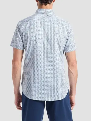 Robert Graham Napier Printed Short-sleeve Stretch-cotton Shirt