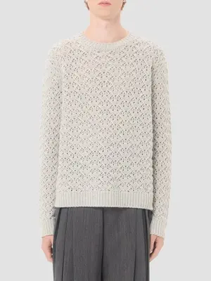 Valentino Garavani Wool And Cashmere Sweater With Metallic V Detail