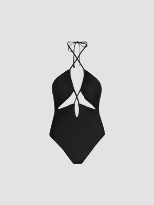 Ramy Brook Nia Halterneck One-piece Swimsuit - Black
