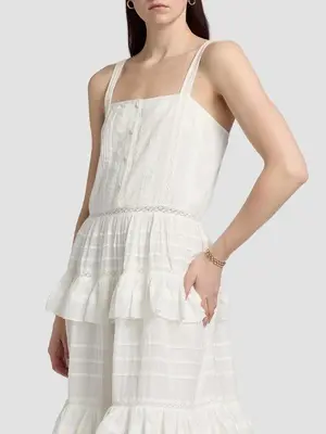 Ramy Brook Daria Embroidered Voile Midi-dress