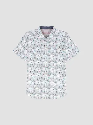 Robert Graham Embarcadero Geometric Cotton Short-sleeve Shirt - Multi