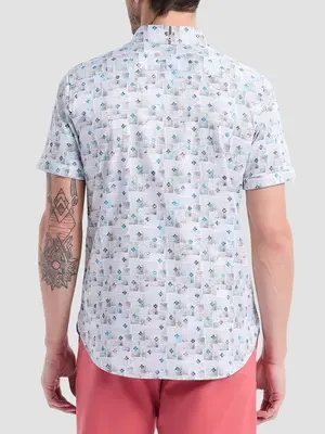 Robert Graham Embarcadero Geometric Cotton Short-sleeve Shirt