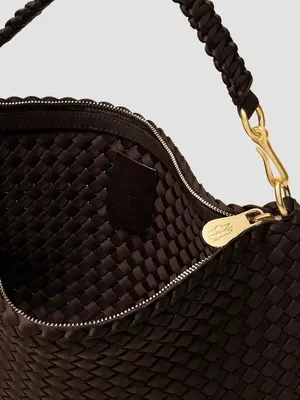 NAGHEDI Porto Small Half-moon Shoulder Bag - Chocolate