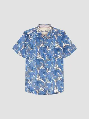 Robert Graham Junipero Woven Short-sleeve Shirt - Blue
