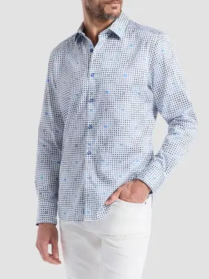 Robert Graham Brentwood Geometric Stretch-cotton Shirt