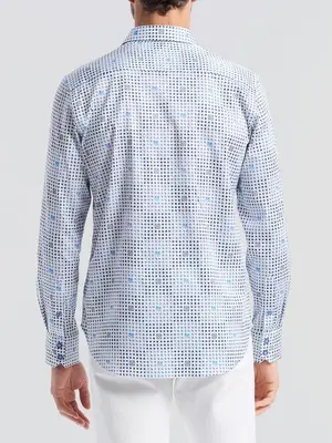 Robert Graham Brentwood Geometric Stretch-cotton Shirt