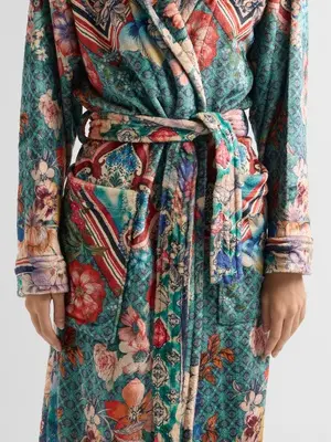 Johnny Was Cozy -scarf Printed Robe