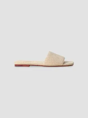 NAGHEDI St. Barths Slide Sandals - Ecru