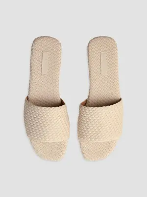 NAGHEDI St. Barths Slide Sandals - Ecru