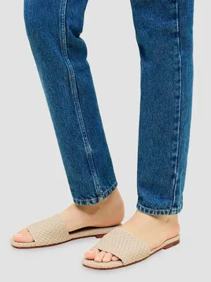 NAGHEDI St. Barths Slide Sandals - Ecru
