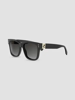 Fendi Fold 55mm Square Sunglasses - Black
