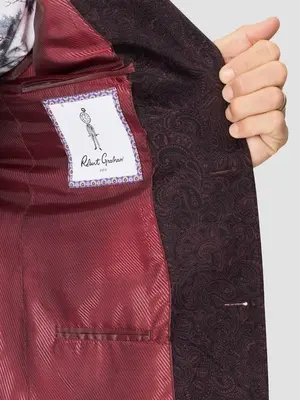 Robert Graham Larrick Paisley Velvet Sport Coat - Berry