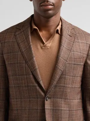 SARTORIO NAPOLI Plaid Wool-silk Sport Coat
