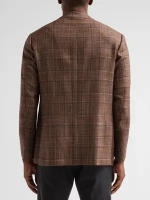 SARTORIO NAPOLI Plaid Wool-silk Sport Coat