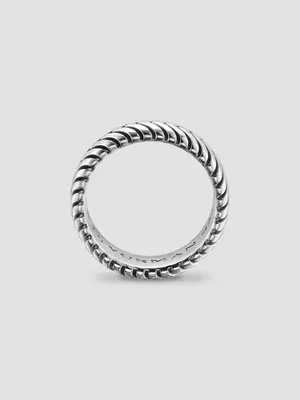 David Yurman Chevron Band Ring In Sterling 8mm