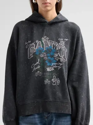 GANNI Isoli Crop Hoodie