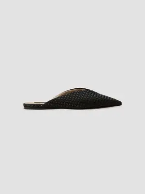 NAGHEDI Strada Satin Mules - Onyx