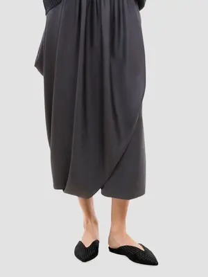 NAGHEDI Strada Satin Mules - Onyx