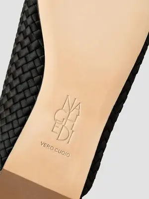 NAGHEDI Strada Satin Mules - Onyx