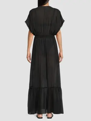 Ramy Brook Gem Tie-waist Cover-up Maxi Dress - Black