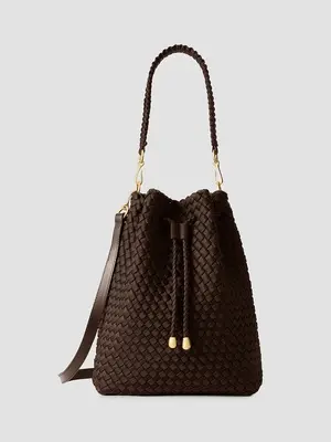 NAGHEDI Mercer Large Bucket Bag Chocolate