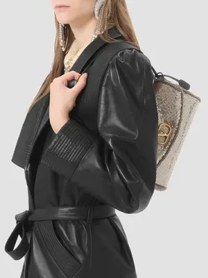 Valentino Garavani Devain Small Metallic Mesh Shoulder Bag