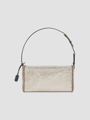 Valentino Garavani Devain Small Metallic Mesh Shoulder Bag