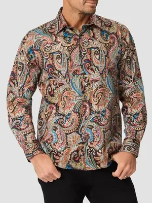 Robert Graham Ferncraw Paisley Stretch-cotton Shirt