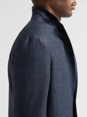 SARTORIO NAPOLI Textured Wool-silk-blend Sport Coat