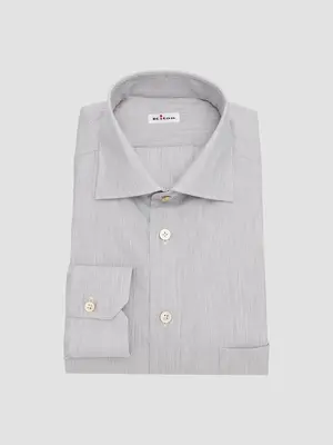 Kiton Cotton Button-front Shirt - Grey
