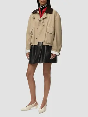 Loewe Corduroy Spread Collar Short Parka