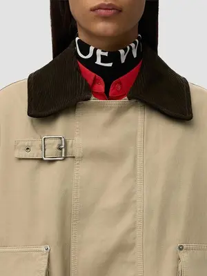 Loewe Corduroy Spread Collar Short Parka