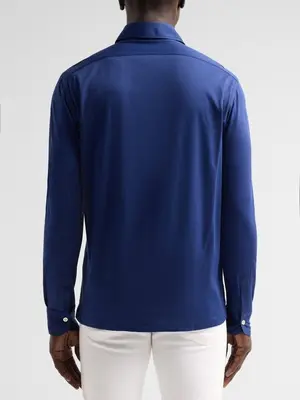 Kiton Cotton Piqué Polo Shirt - Blue