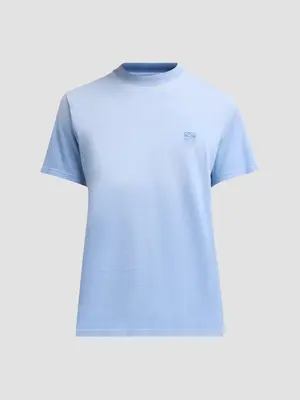 Loewe Anagram Regular-fit Cotton Crewneck T-shirt - Blue