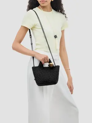 NAGHEDI St. Barths Petit Beads Top Handle Bag - Onyx