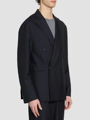 Officine Générale Merrick Wool-cashmere-silk Double-breasted Blazer