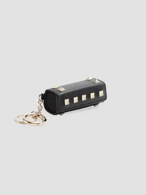 Valentino Garavani Rockstud Lipstick Charm In Grainy Calfskin