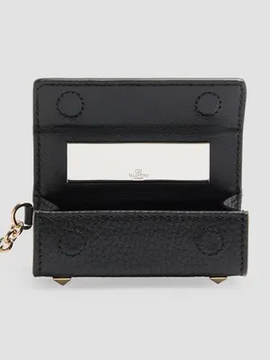 Valentino Garavani Rockstud Lipstick Charm In Grainy Calfskin