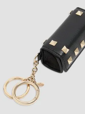 Valentino Garavani Rockstud Lipstick Charm In Grainy Calfskin