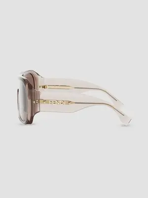 Fendi Screen Round Sunglasses - Medium Brown